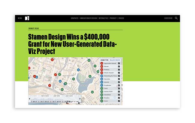 Press, Awards, Lectures & Exhibitions | Stamen Design