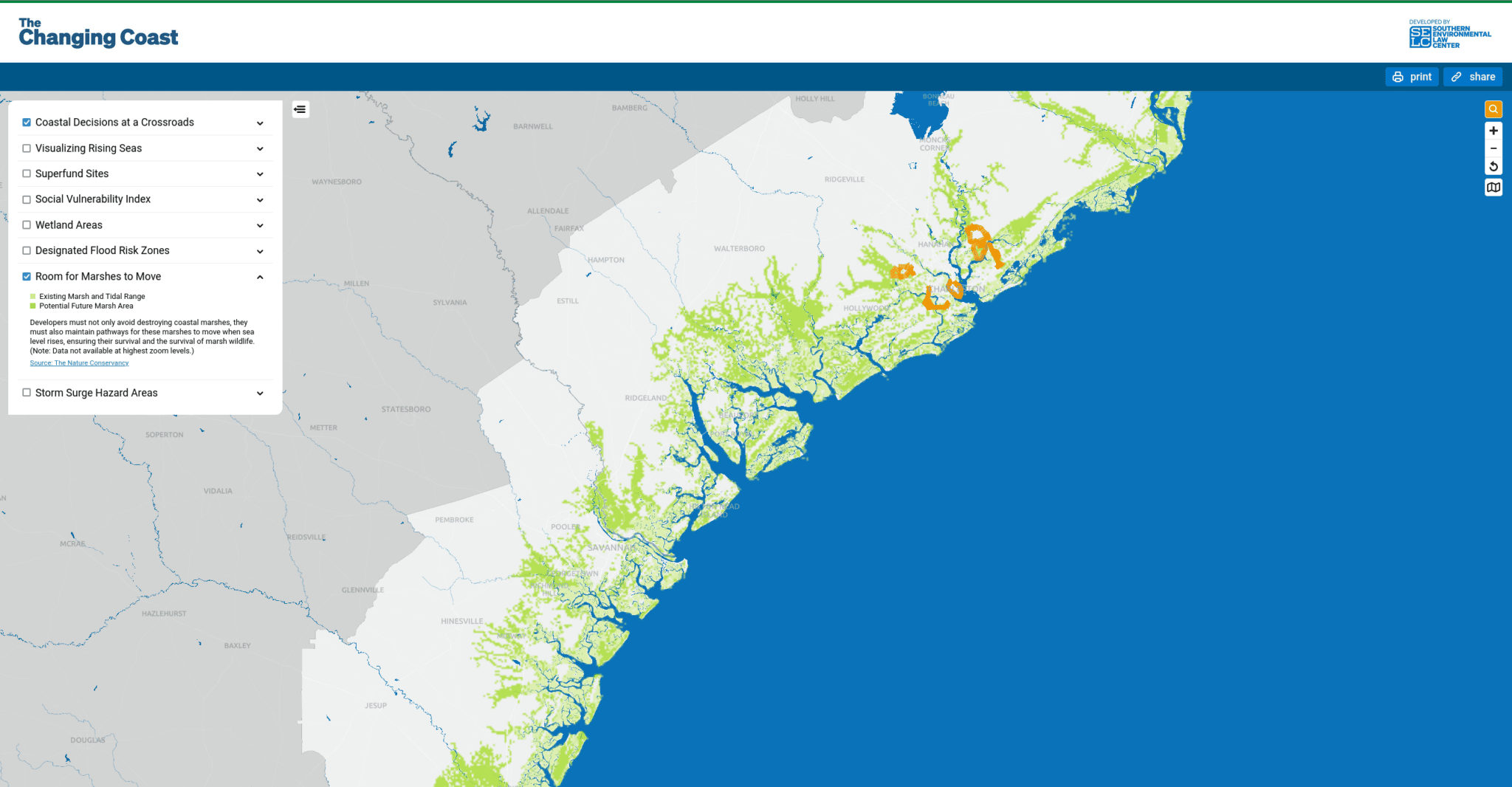 Mapping the Changing Coast with the Southern Environmental Law Center ...