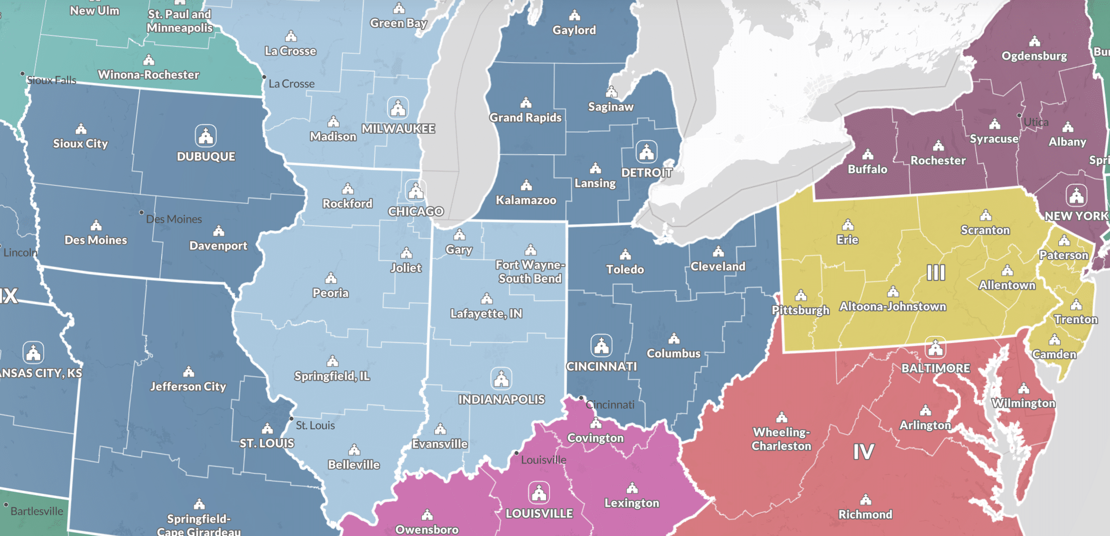 Exploring the ecclesiastical map of the Catholic Church in the US | Stamen